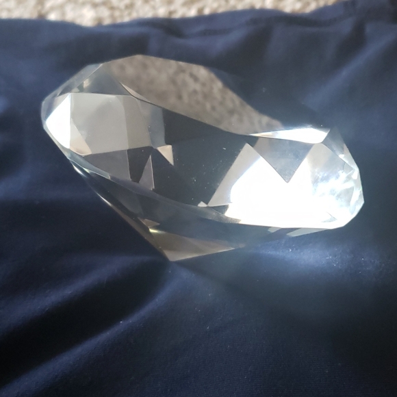 Accents | Large Clear Glass Diamond Crystal | Poshmark